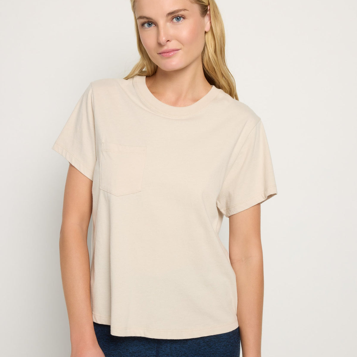 Luna Pocket Tee - Soft 100% Cotton Relaxed Fit Crew Neck – Seventy ...