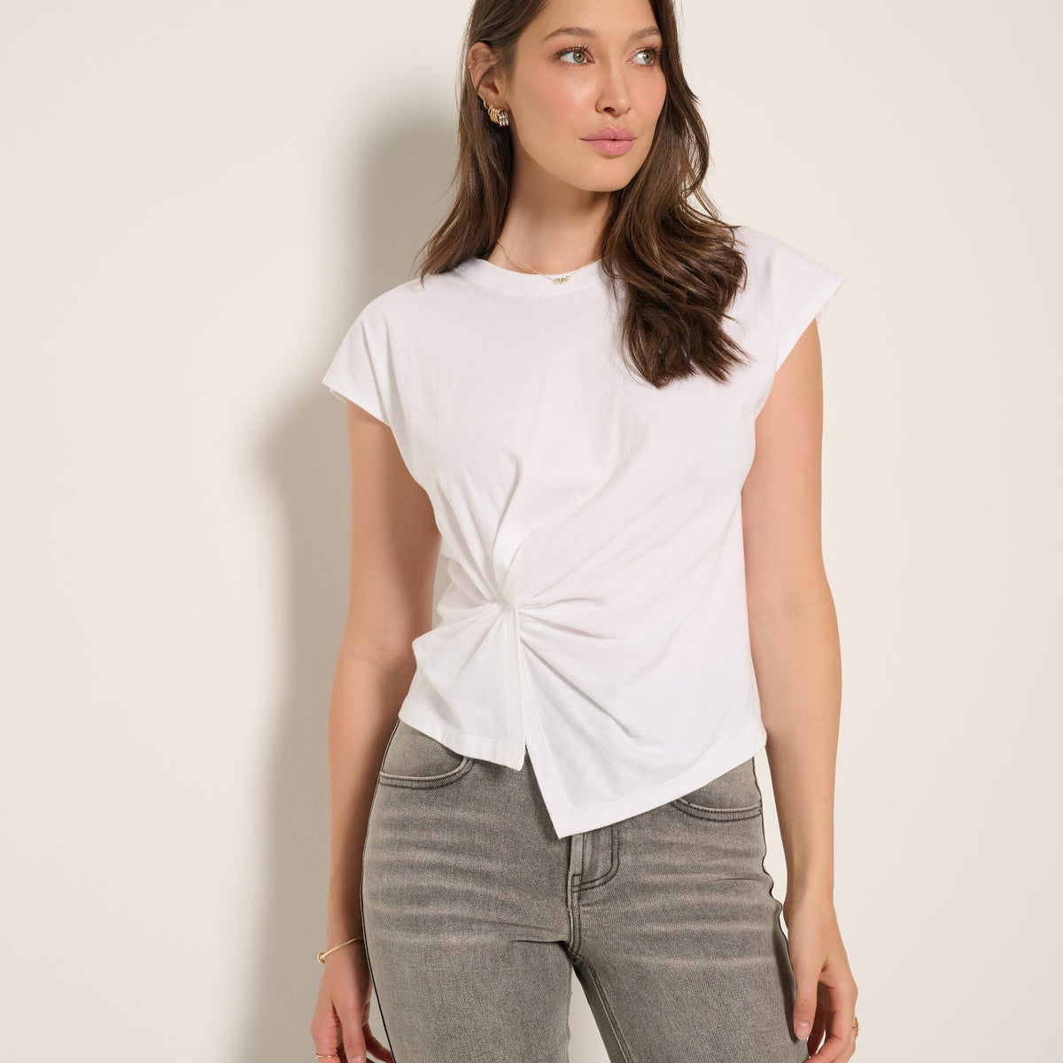 SEAS Eye Candy Ruched Tee - Playful 100% Cotton Style – Seventy Eight ...